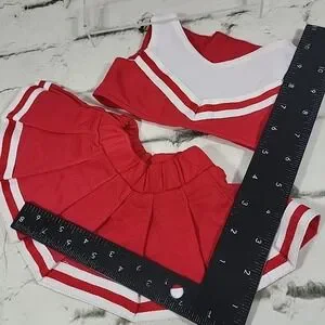Toys | Bear Factory Plush Teddy Doll Clothes Red White Cheerleader ...